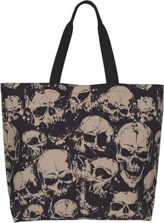 Generic Cr&acirc;ne Effrayant Horreur Vintage Sac Fourre Tout L&eacute;ger Sacs De Courses Imperm&eacute;able Sac A Main Femme Pour Voyage Universit&eacute; Gym