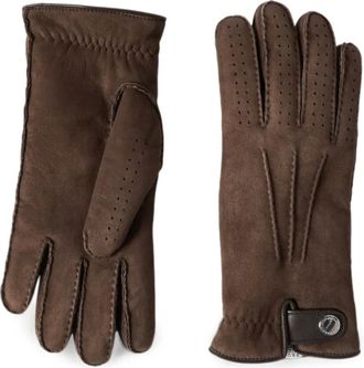 Brunello Cucinelli Homme, Accessoires, Brun, Taille: M Gant en su&eacute;dine avec doublure en shearling