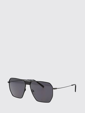 Karl Lagerfeld Lunettes de soleil aviateur en m&eacute;tal noir avec logo lettrage
