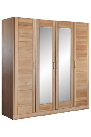 Boxxx Dreht&uuml;renschrank, Kernbuche, Holzwerkstoff, Kernbuche, teilmassiv, 7 F&auml;cher, 202x205x60 cm, in verschiedenen Gr&ouml;&szlig;en erh&auml;ltlich, Schlafzimmer, Kleiders