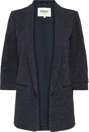 Only Onlelly-Alya Life L/S Glit Blazer TLR, Bleu Nuit, 40 Femmes