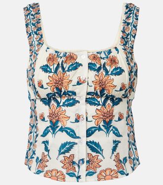 Montce Swim Top Mandy en coton floral