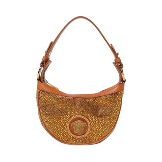 Versace Femme, Sacs, Brun, Taille: ONE Size Mini Sac en Cristal avec des ornements accrocheurs