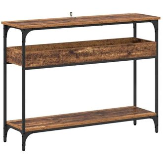 vidaXL Konsolentisch mit Regal Altholz 100 x 29 x 75 cm Holzwerkstoff vidaXL