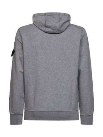 Stone Island Mens Hoodie M&eacute;lange Grey Organic Cotton Sweatshirts Sweater