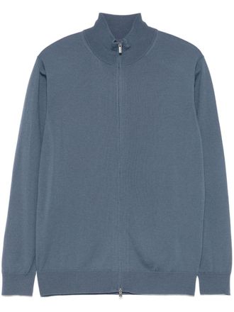 Boggi Milano cardigan en laine - Bleu