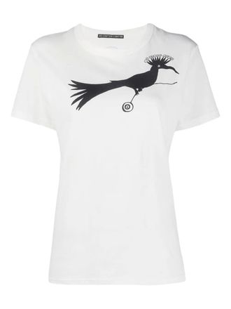 10 Corso Como t-shirt en coton à imprimé oiseau - Blanc