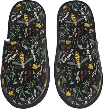 Generic Gu&ecirc;pe Et Fleur Homme Femme Slippers Chaud Chaussons Antid&eacute;rapantes Pantoufles Pour Maison Int&eacute;rieur Automne M