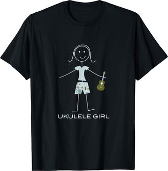 Whyitsme Design Lustige Frauen Ukulele M&auml;dchen Ukulele Spieler T-Shirt