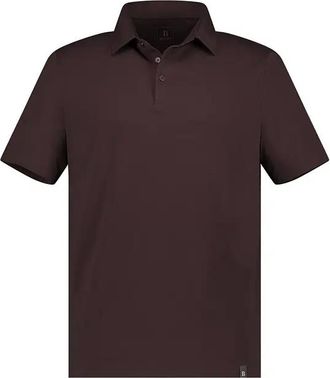 Boggi Milano Herren Polo-Shirt braun Baumwoll-Stretch
