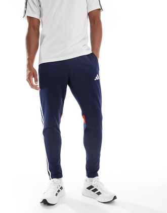 adidas adidas Football - Tiro 25 Essentials - Pantalon de sport pour lhiver - Bleu marine/rouge/blanc