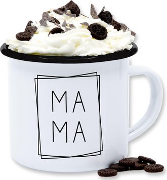 Shirtracer Emaille Tasse Blechtasse - Tassen - Mama Familien Partnerlook Geschenk Mamas I Family Partner Look Geschenke Mutter Familien Outfit M&uuml;tter - 300 ml - 