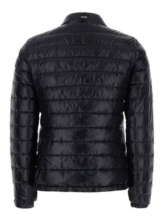 Herno Womens Quilted Puffer Jacket Black Tech Fabric Polyamide