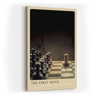 Paul Sinus Art Paul Sinus Kunstdruck 40x60cm The First Move - Symbolkraft des Anfangs im Schachspiel