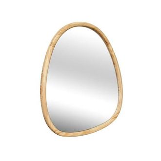 Sweeek Miroir Organique en Bois de Sapin 75cm Couleur Naturelle Charlie L 75 x l 70 x E 3cm