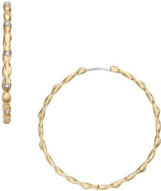 Fossil boucles doreilles en acier inoxydable doré avec fermoir cerceau pour femmes