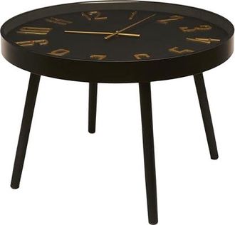 The Home Deco Factory Tischuhr Lounge D70 cm, Schwarz, 70 x 50 x 70 cm