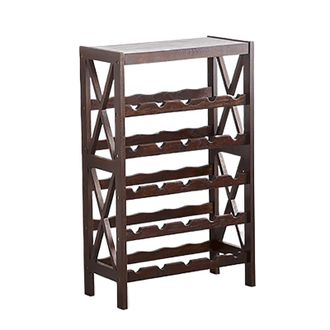 Generic Freistehendes Weinregal, Flaschenhalter aus Holz, Mehrschichtiges Design, Stabile Konstruktion, Geeignet f&uuml;r Hausbar, K&uuml;che, Speisekammer, Weinkeller(