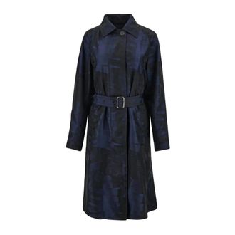 Ferragamo Manteau Jacquard Palme - Femme - Manteaux - Noir - Taille: 38 FR