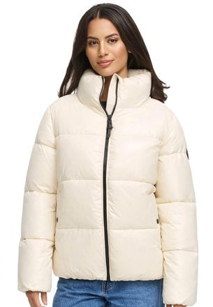 Marikoo Damen Winterjacke (S-3XL) - gesteppt, hochschlie&szlig;ender Kragen, leicht - N071 - Cream Gr&ouml;&szlig;e 3XL - Gr.3XL