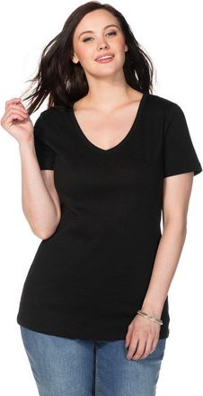 Sheego T-Shirt T-Shirt. mit V-Ausschnitt