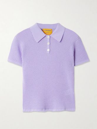 Guest In Residence Polohemd Aus Geripptem Kaschmir - Lila