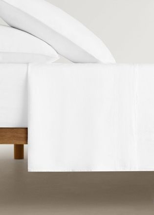 Mango Drap plat lin lav&eacute; lit 180/200 cm blanc - Home - Lit 180/200 cm - MANGO HOME