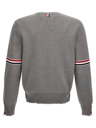 Thom Browne Mens Gray Cotton Cardigan Clothing