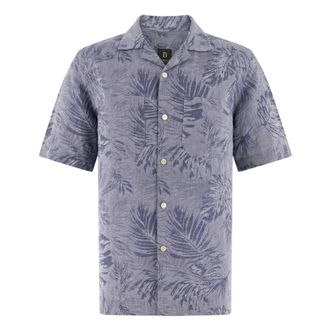 Boggi Milano Homme, Chemises, Bleu, Taille: 2XL Chemise Regular Fit en Lin et Coton