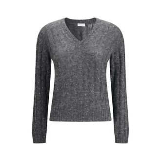 Brunello Cucinelli Bezaubernder Zopfmuster-Pullover - - Knitwear - Damen - Grau - L