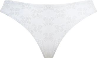 Vilebrequin Femme, Maillots de bain, Blanc, Taille: 42 FR Culotte de bikini Midi Turtle Monogram Jacquard