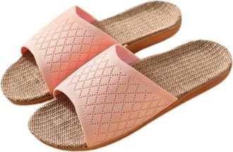 Hemobllo Pantoufles Légères Respirantes Lin pour Intérieur Absorbantes et Durables Adaptées Simples et Confortables pour Maison