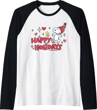Peanuts Weihnachtsmütze Snoopy Woodstock Weihnachtsmannmütze Happy Treats Vintage Raglan
