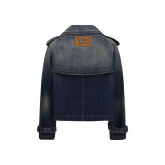 Burberry Womens Blue Cotton Denim Jacket Clothing