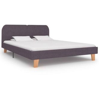 vidaXL Bettgestell Taupe Stoff 180x200 cm Vidaxl