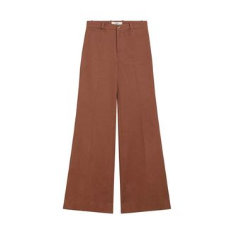 Chlo&eacute; Femme, Pantalons, Brun, Taille: 40 FR Pantalon &Eacute;vas&eacute; Taille Haute