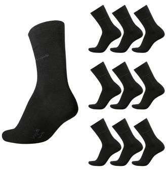 Bugatti Herren Socken 9er Pack - Größe 39-42, Farbe Schwarz - Atmungsaktive Baumwollmischung, Bequeme & Verstärkte Ferse & Spitze