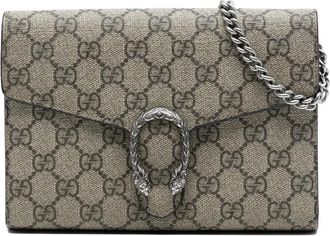 Gucci Hobo Bags - GG Supreme Dionysus Chain Wallet - Gr. unisize - in Braun - f&uuml;r Damen