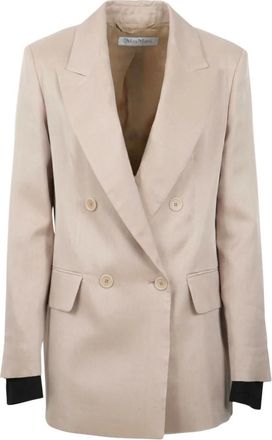 Max Mara Femme, Vestes, Beige, Taille: 38 FR Mxmfeltro Blazer