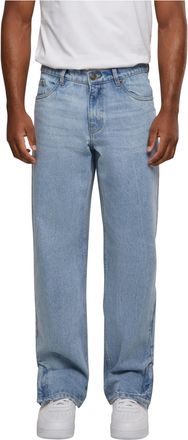 Urban Classics Herren Jeans Heavy Ounce Straight Fit Zipped Jeans, Jeans für Männer, Reißverschluss am Hosenbein, erhältlich, Größen 28-44