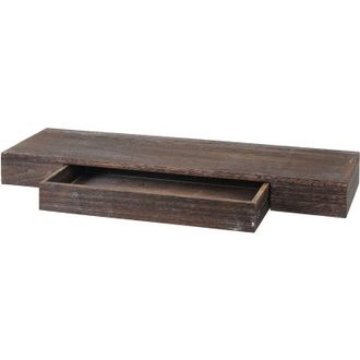 Hhg tag&egrave;re murale 922, &eacute;tag&egrave;re flottante &eacute;tag&egrave;re murale &eacute;tag&egrave;re suspendue 8x80x25cm, brun, shabby