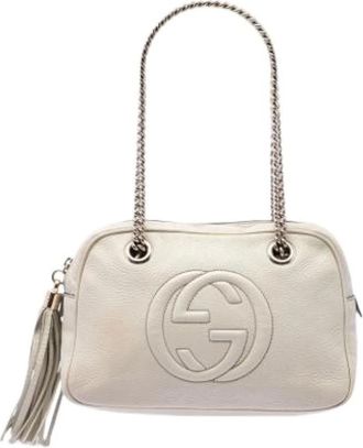 Gucci Sac port&eacute; &eacute;paule Pre-owned Soho - Femme - Pre-owned - Blanc - Taille: ONE Size
