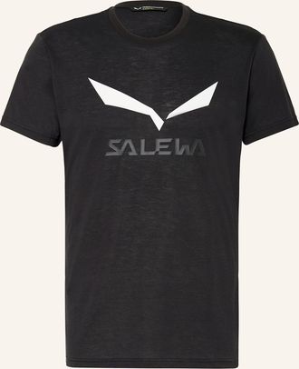 Salewa T-Shirt Solidlogo Dri-Release schwarz