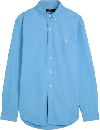 Polo Ralph Lauren button embroidered-logo shirt - Blau