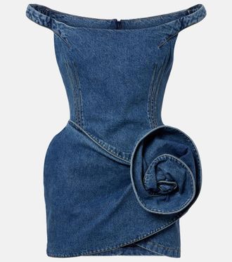 Magda Butrym Off-Shoulder-Minikleid aus Denim