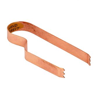 NKlaus Kohlezange Kupfer 10x4cm R&auml;ucherzubeh&ouml;r f&uuml;r R&auml;ucherkohle Grillzange Shishazange 15008