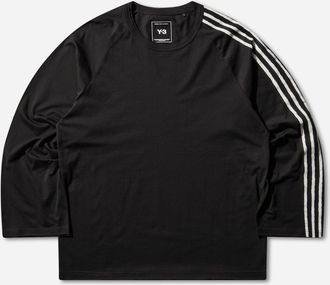 adidas Y-3 Raw Edge 3-Stripes Longsleeve T-Shirt Black