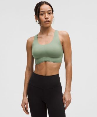 lululemon Go Further BH mit Support Code Technologie Starker Halt f&uuml;r C/D-Cups f&uuml;r Frauen - Gr&ouml;&szlig;e 2XS in Grey Eucalyptus