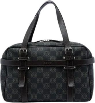 Loewe Sac &agrave; main pr&eacute;-propri&eacute;t&eacute; en toile enduite imprim&eacute;e - Femme - Pre-owned - Brun - Taille: ONE Size
