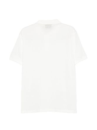 Emporio Armani Logo-Embroidered Cotton Polo - White
